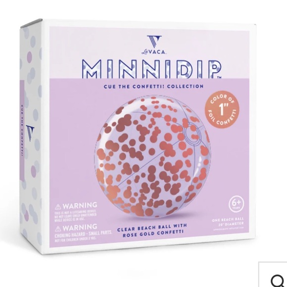 Minnidip | Games | The Confetti Beach Ball In Rose Gold | Poshmark
